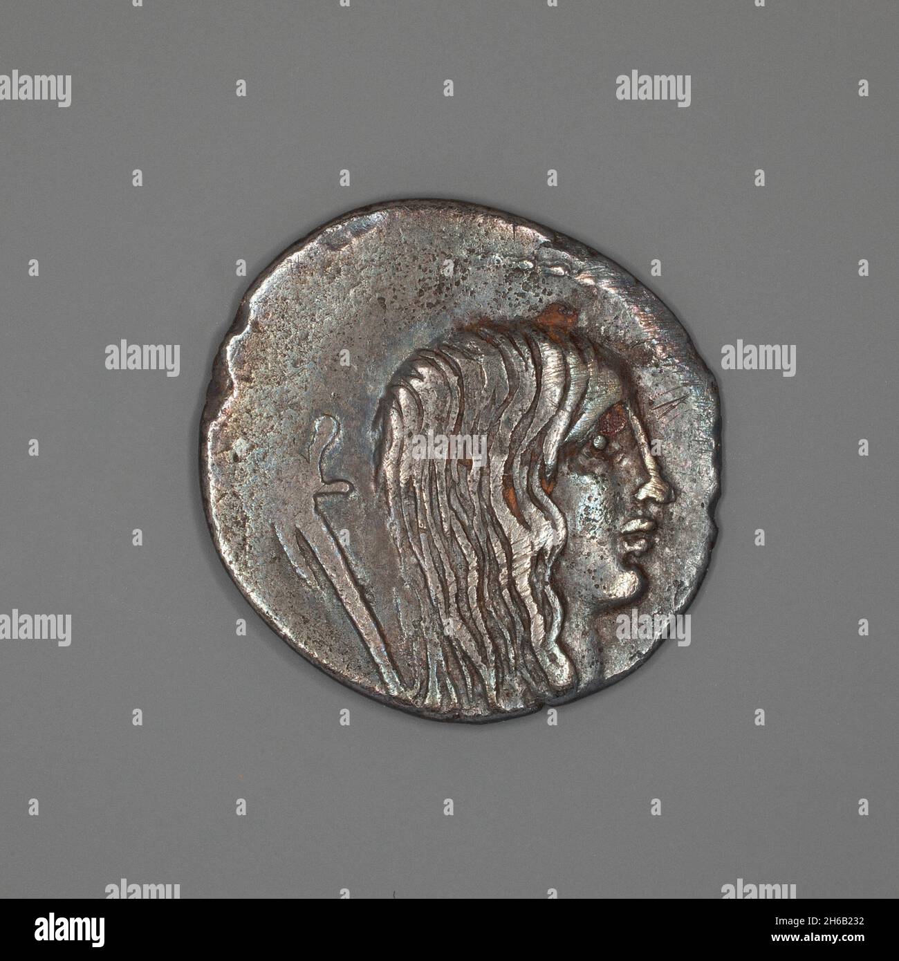 Denarius (Coin) Depicting a Female Head, about 48 BCE Stock Photo - Alamy
