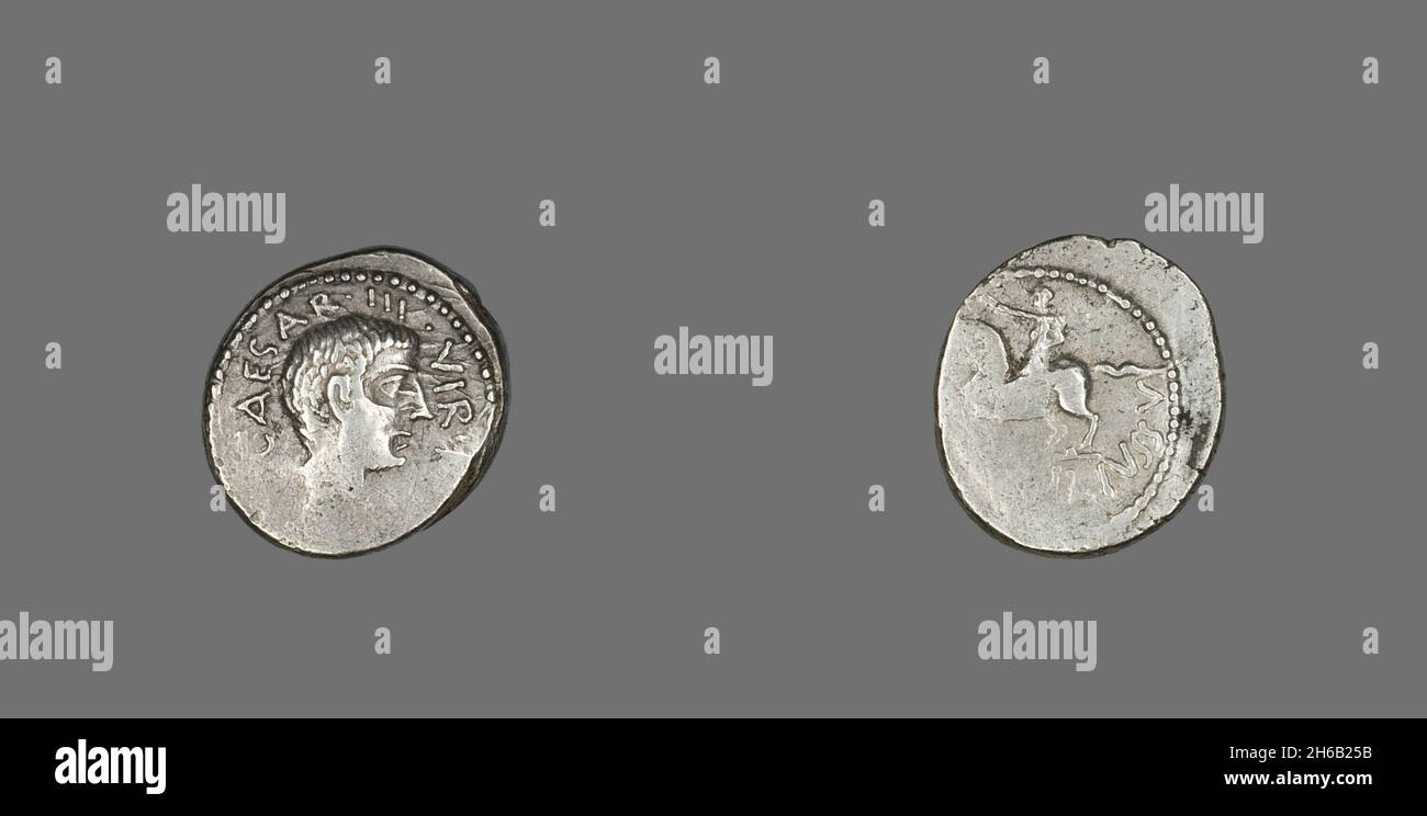 Silver denarius julius caesar augustus hi-res stock photography and ...