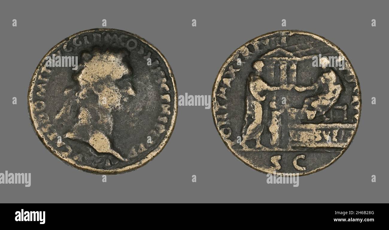 Coin Portraying Emperor Domitian, (88 Stock Photo - Alamy