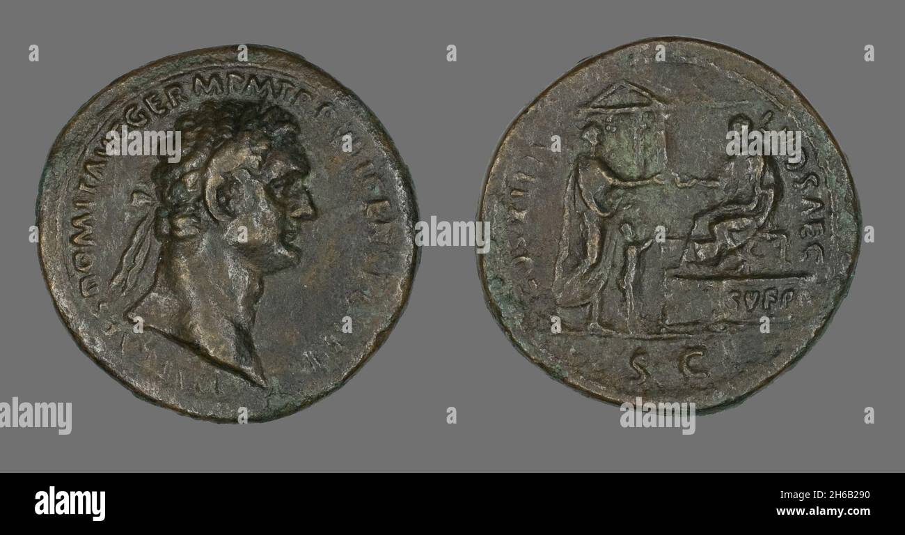Coin Portraying Emperor Domitian, 88 Stock Photo - Alamy