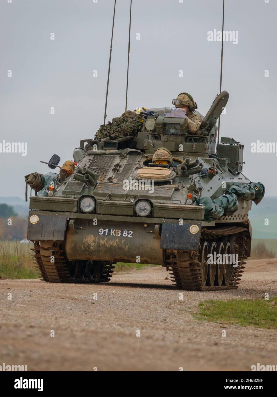 British army FV103 Spartan tracked armored reconnaissance vehicle in ...