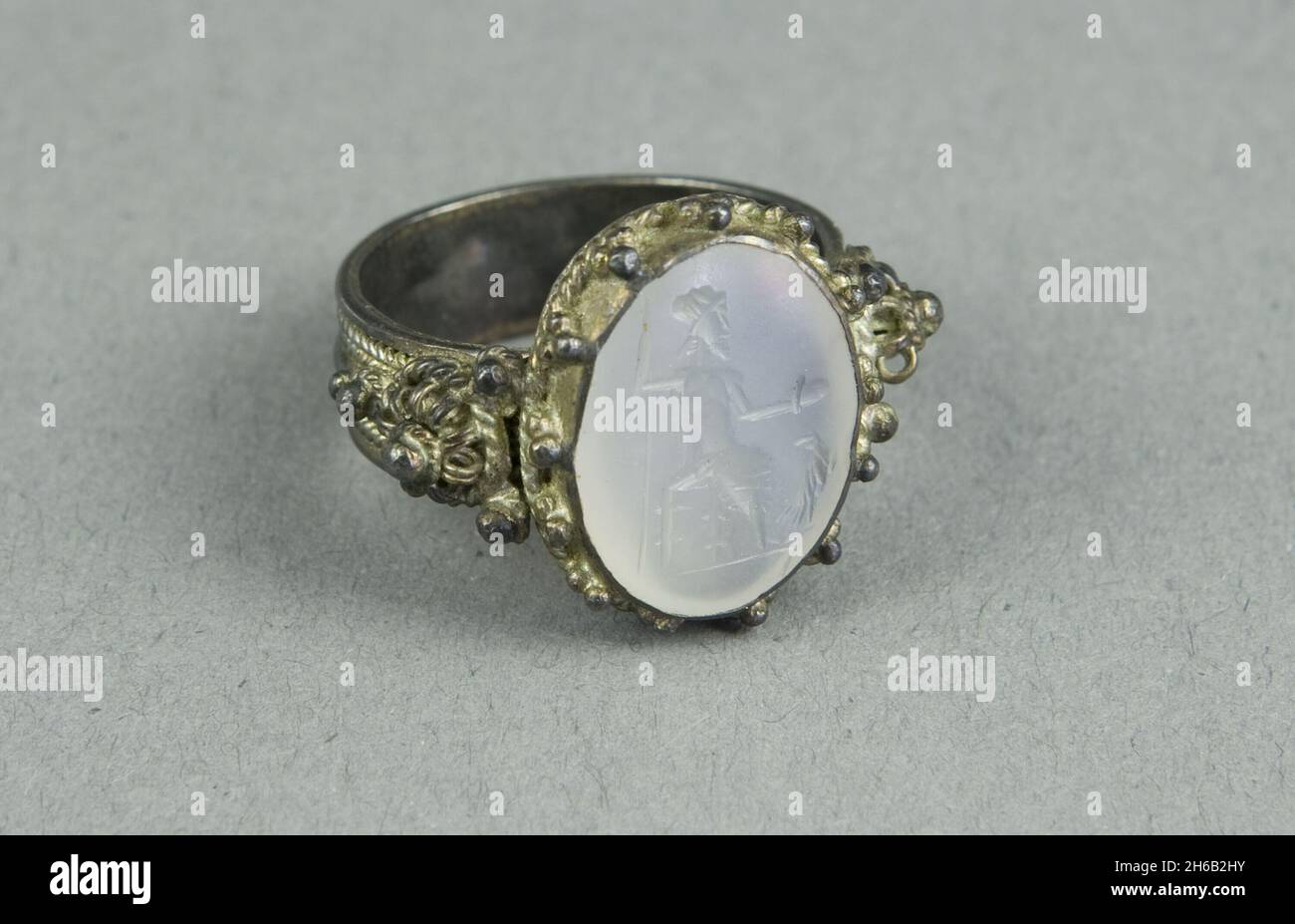 Finger Ring with Intaglio Depicting Zeus, 1st-2nd century Stock Photo ...