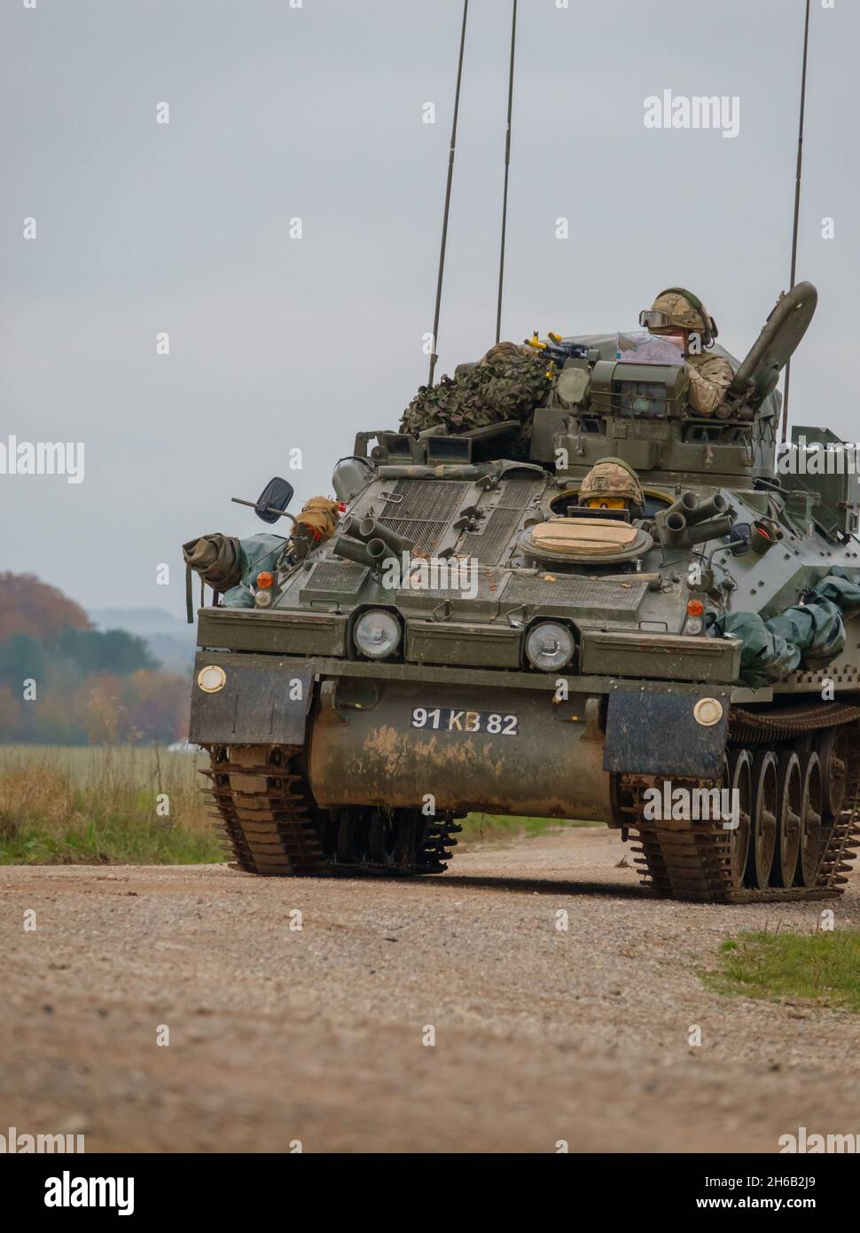 British army FV103 Spartan tracked armored reconnaissance vehicle in ...