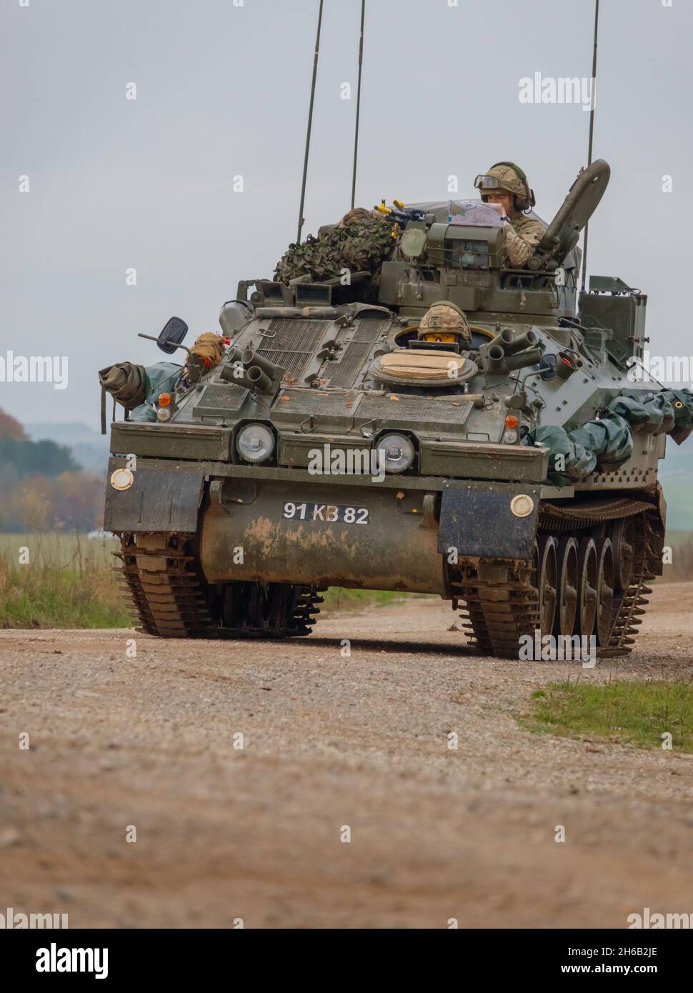 British army FV103 Spartan tracked armored reconnaissance vehicle in ...