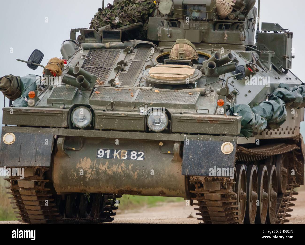 British army FV103 Spartan tracked armored reconnaissance vehicle in ...