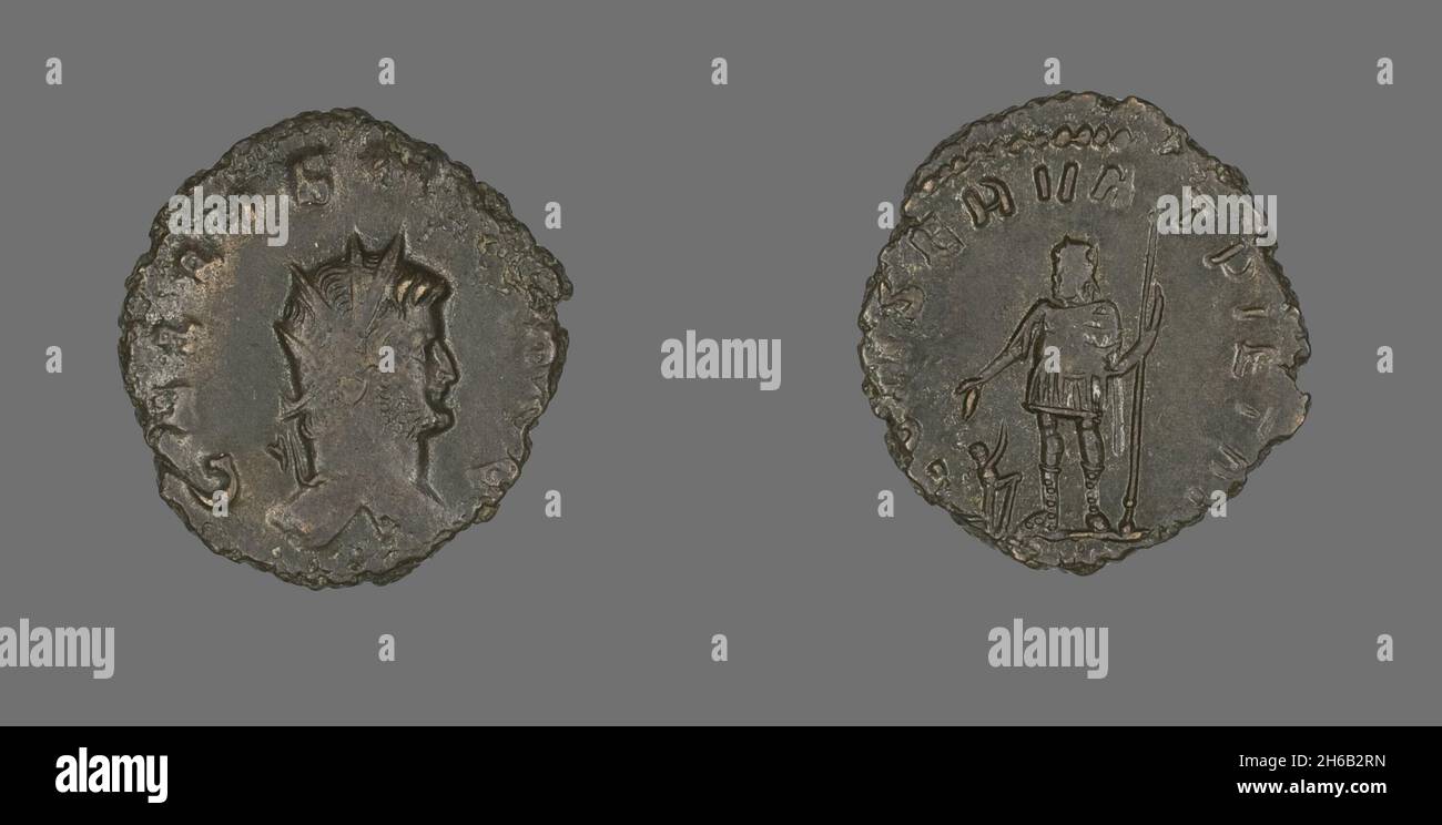Antoninianus (Coin) Portraying Emperor Gallienus, 260-268 Stock Photo ...