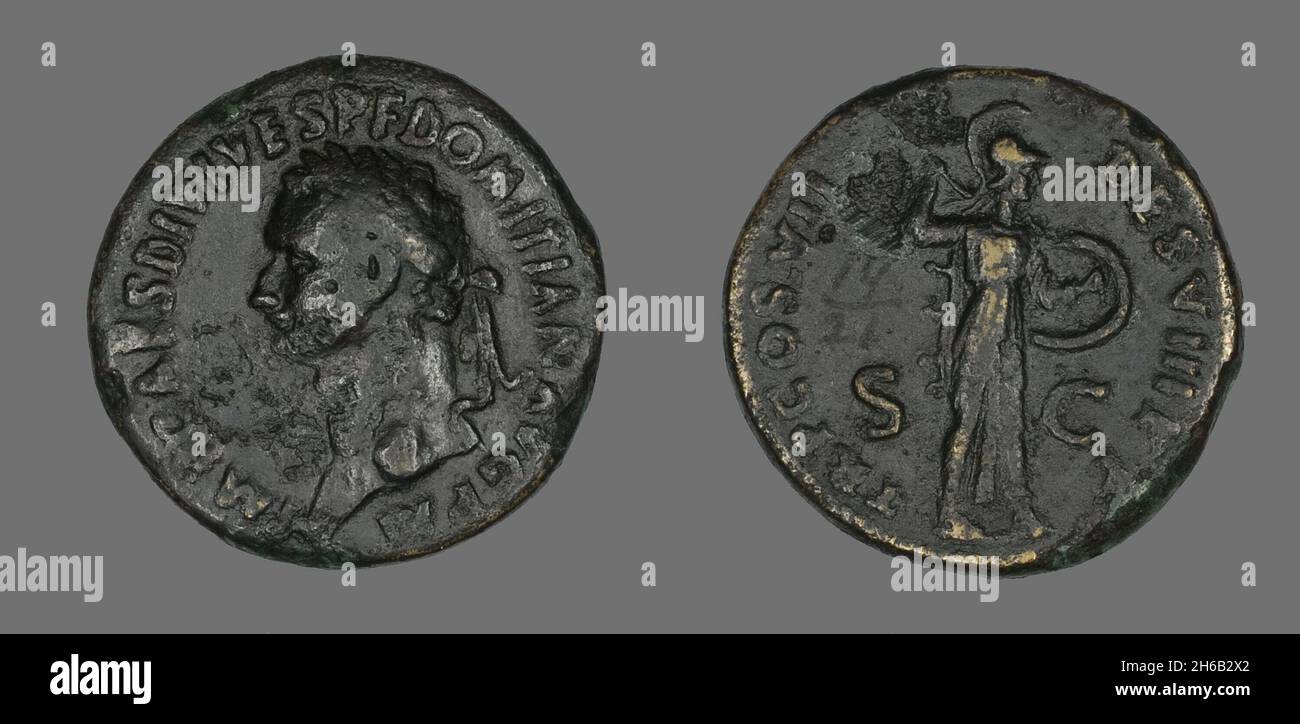 Sestertius (Coin) Portraying Emperor Domitian, 81 Stock Photo - Alamy