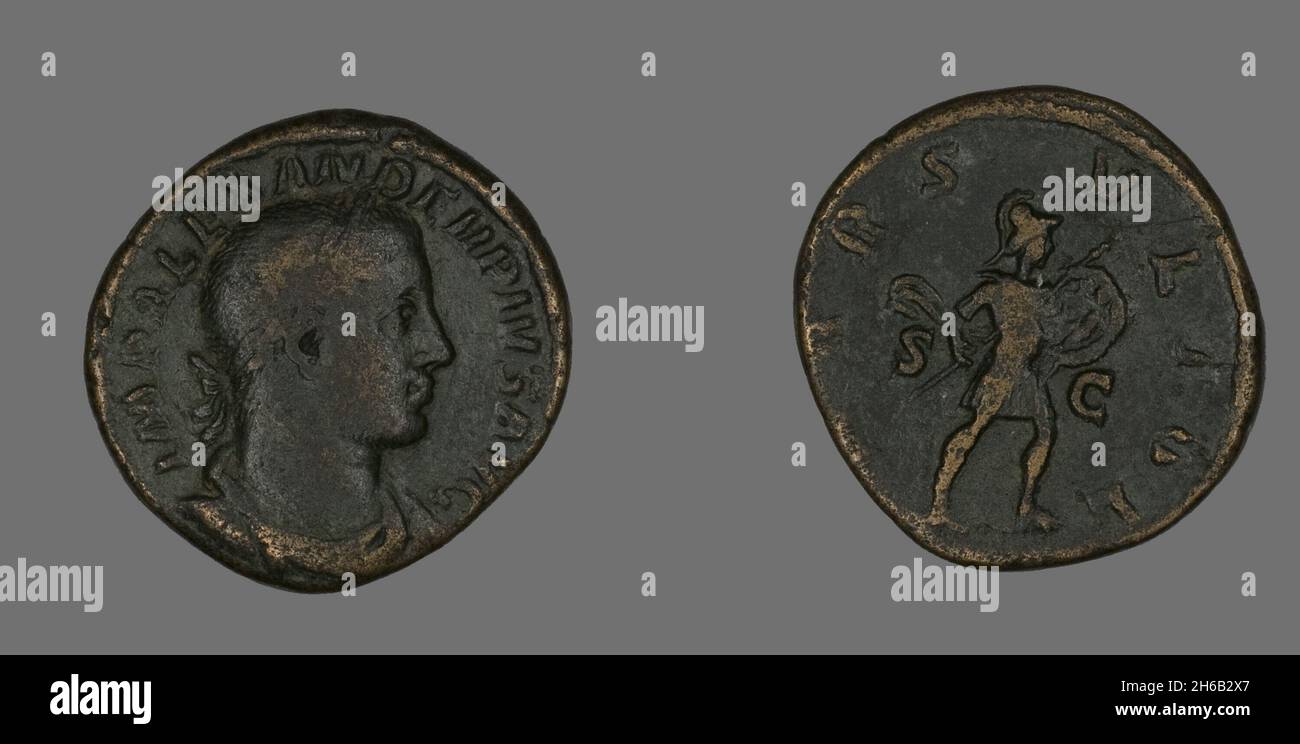 Sestertius (Coin) Portraying Emperor Severus Alexander, 231-235 Stock ...