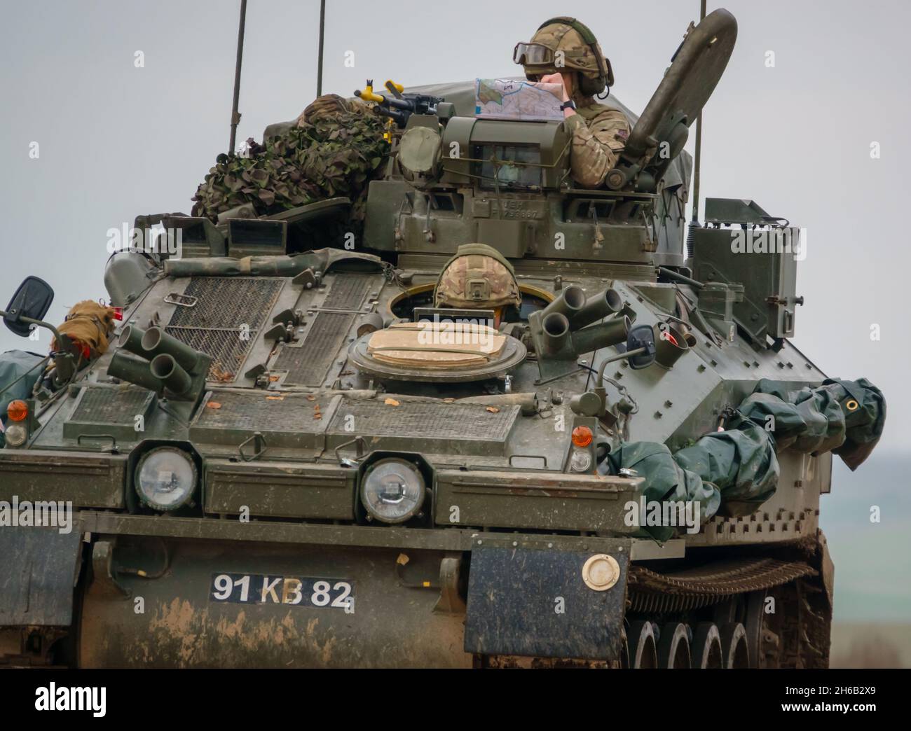 British army FV103 Spartan tracked armored reconnaissance vehicle in ...