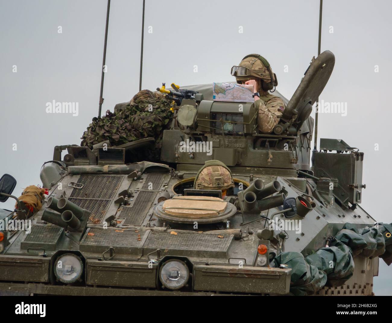 British army FV103 Spartan tracked armored reconnaissance vehicle in ...