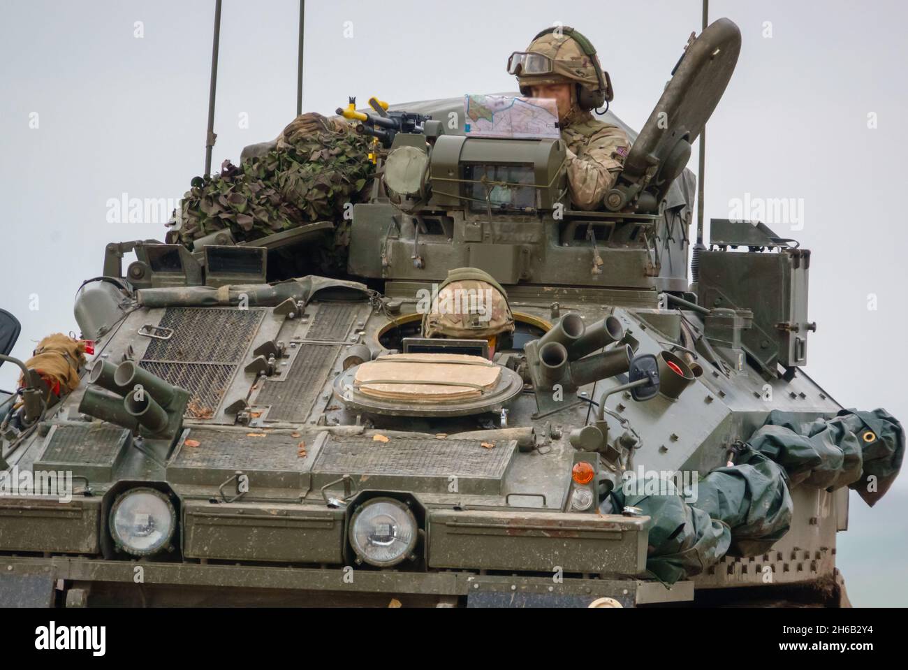British army FV103 Spartan tracked armored reconnaissance vehicle in ...