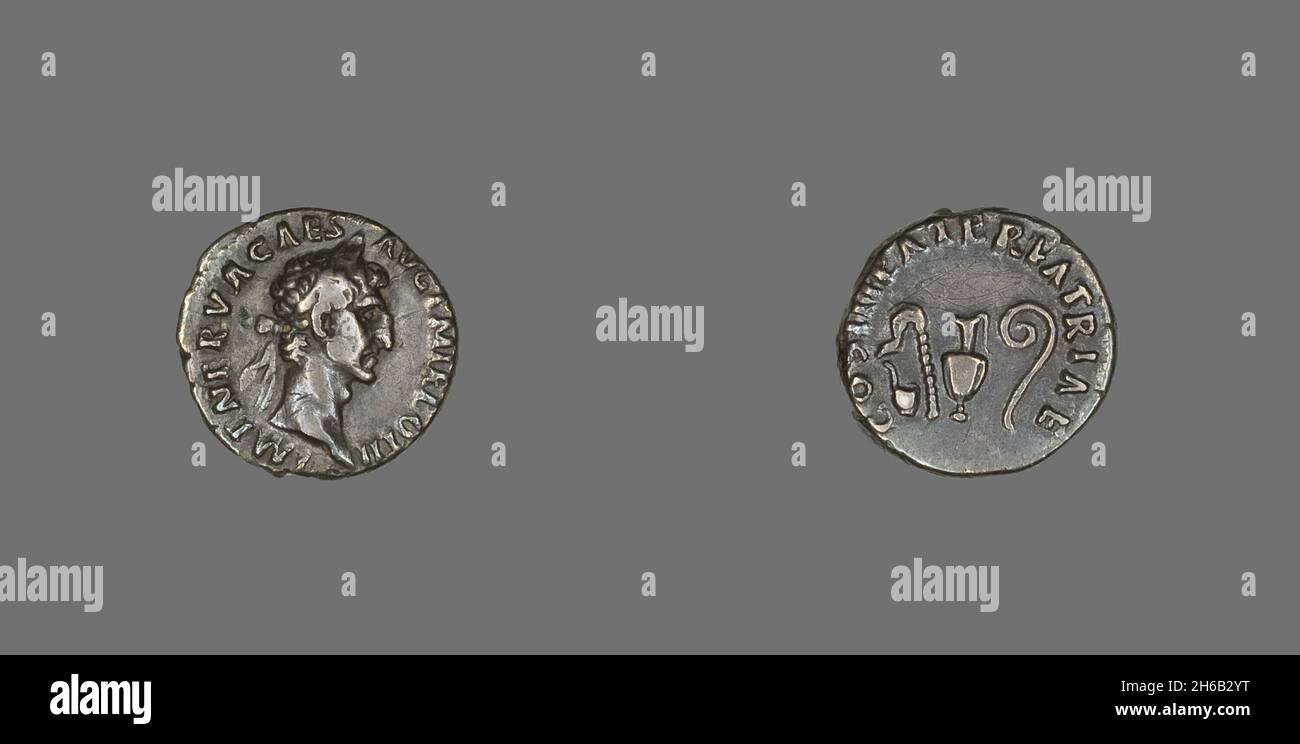 Denarius (Coin) Portraying Emperor Nerva, 97 Stock Photo - Alamy