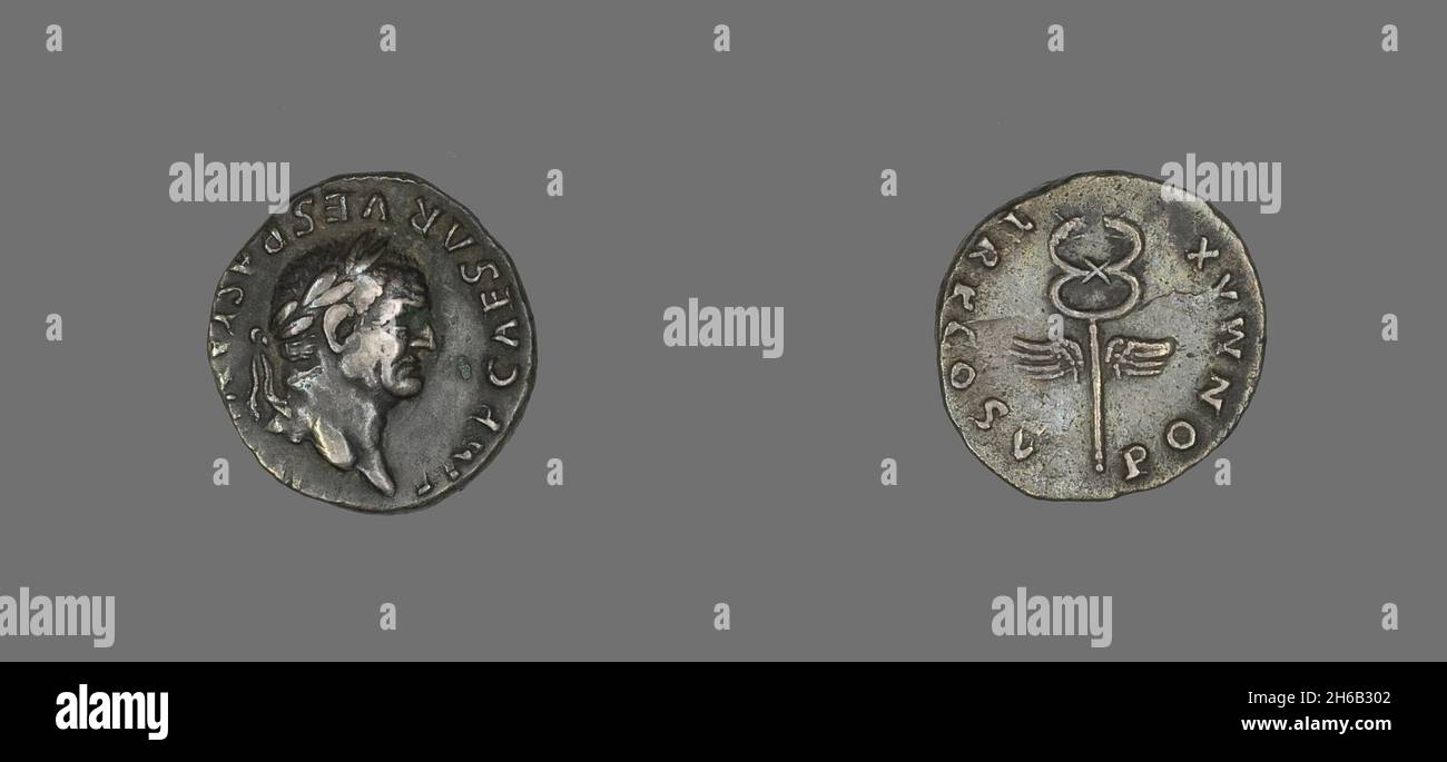 Denarius (Coin) Portraying Emperor Vespasian, 74 Stock Photo - Alamy