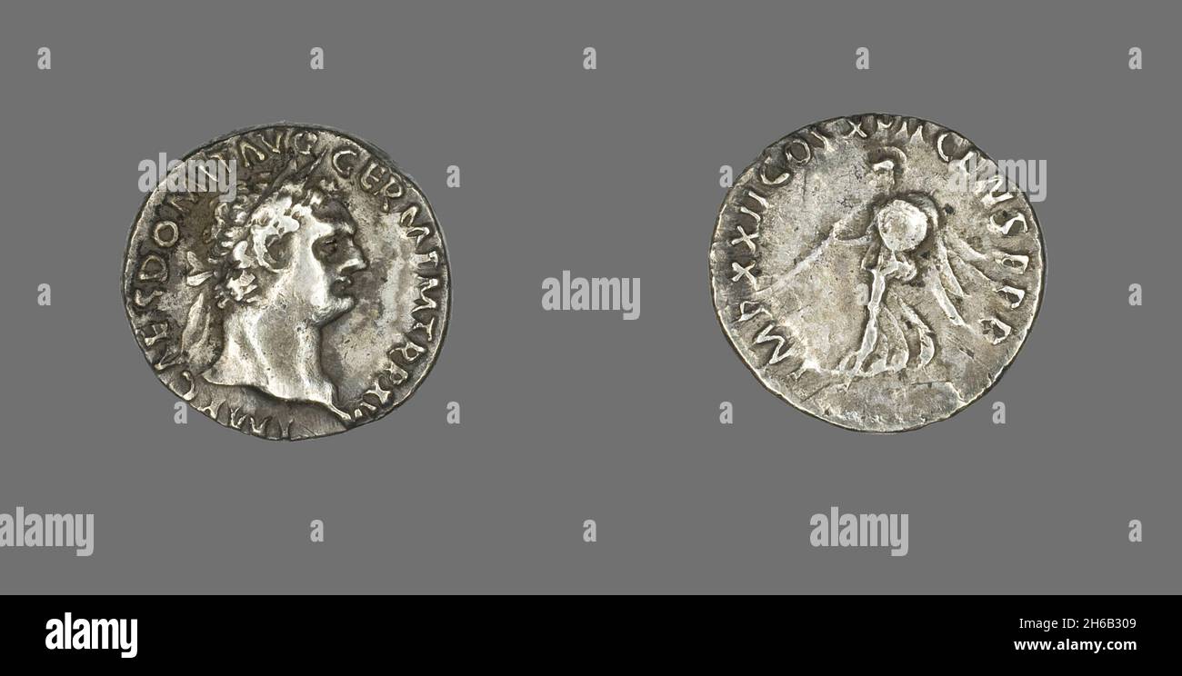 Denarius (Coin) Portraying Emperor Domitian, 95-96 Stock Photo - Alamy