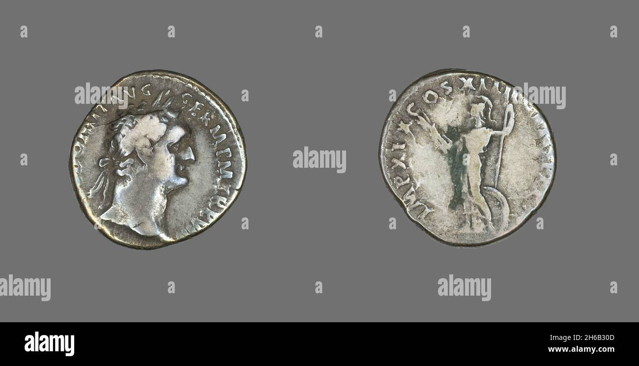 Denarius (Coin) Portraying Emperor Domitian, 88-89 Stock Photo - Alamy