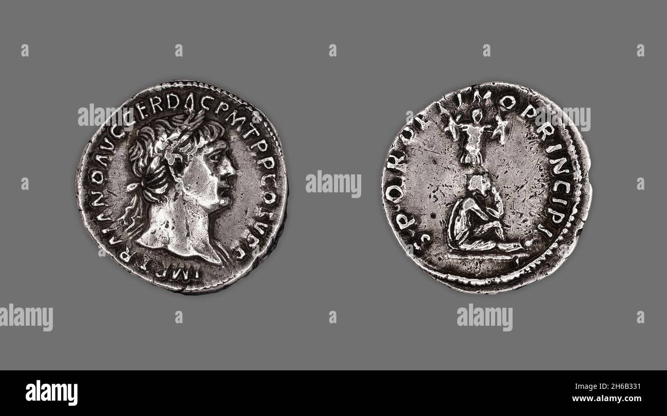 Denarius (Coin) Portraying Emperor Trajan, October 103-October 111 ...