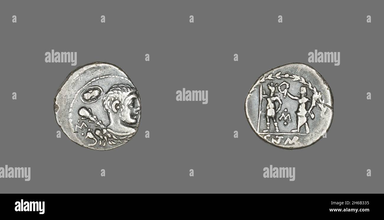 Denarius (Coin) Depicting the Hero Hercules, 100 BCE Stock Photo - Alamy