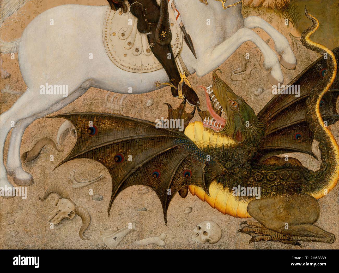 Saint George and the Dragon, 1434/35. Detail from a larger artwork ...