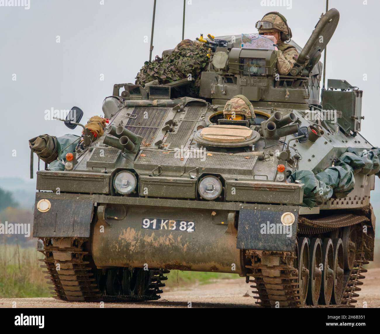 British army FV103 Spartan tracked armored reconnaissance vehicle in ...