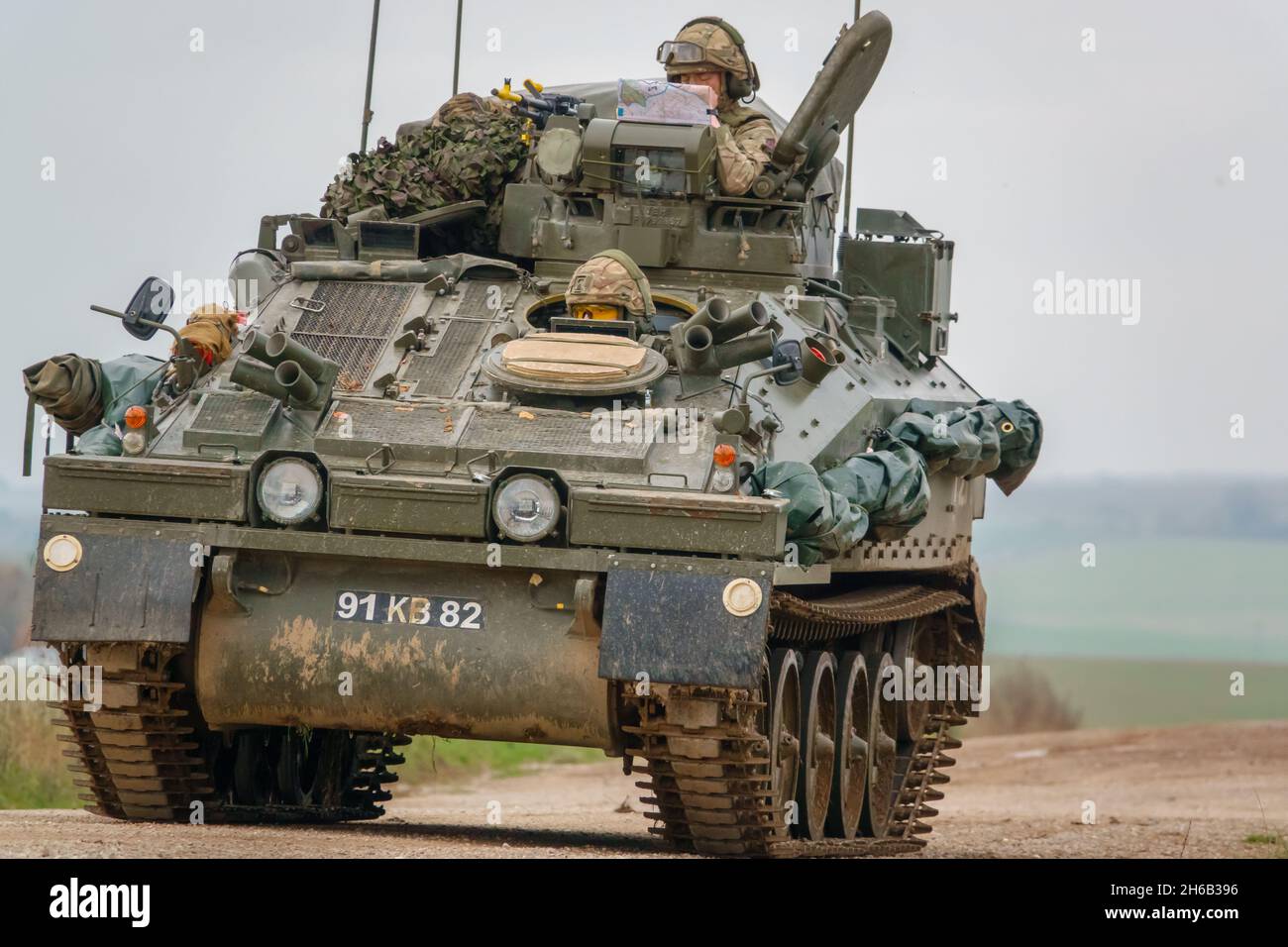 British army FV103 Spartan tracked armored reconnaissance vehicle in ...