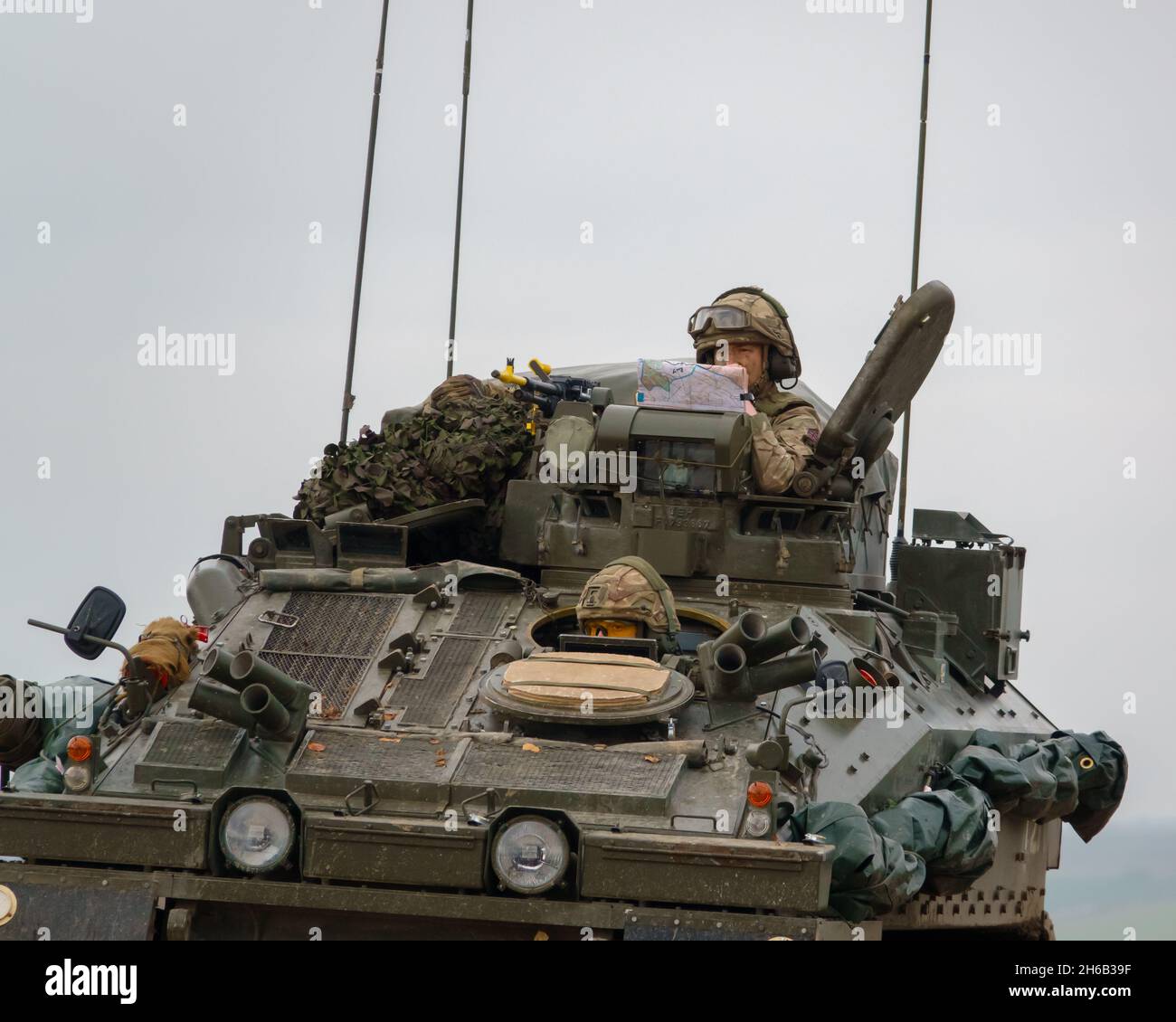 British army FV103 Spartan tracked armored reconnaissance vehicle in ...