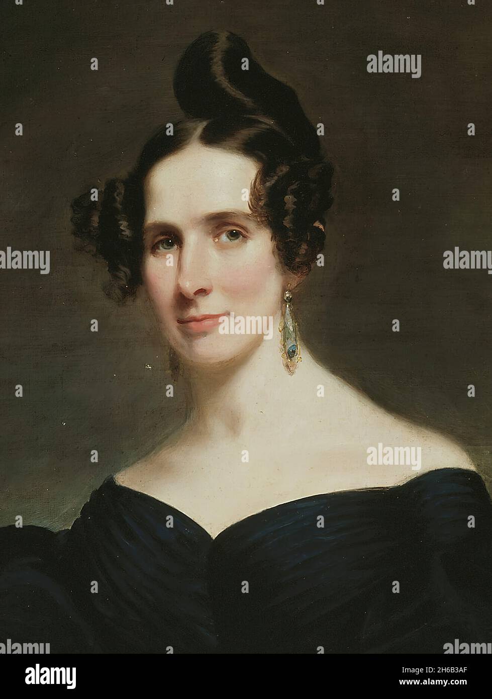 Mrs. James Mackie, 1830/40. Detail from a larger artwork Stock Photo ...