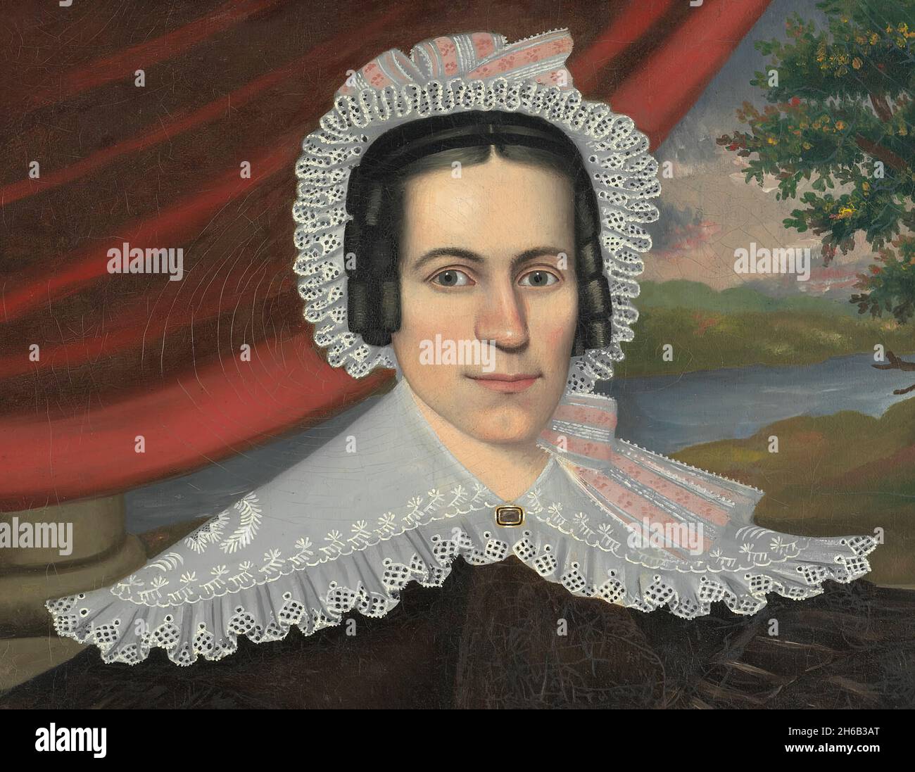 Woman with a Green Book (Louisa Gallond Cook), 1838. Detail from a ...