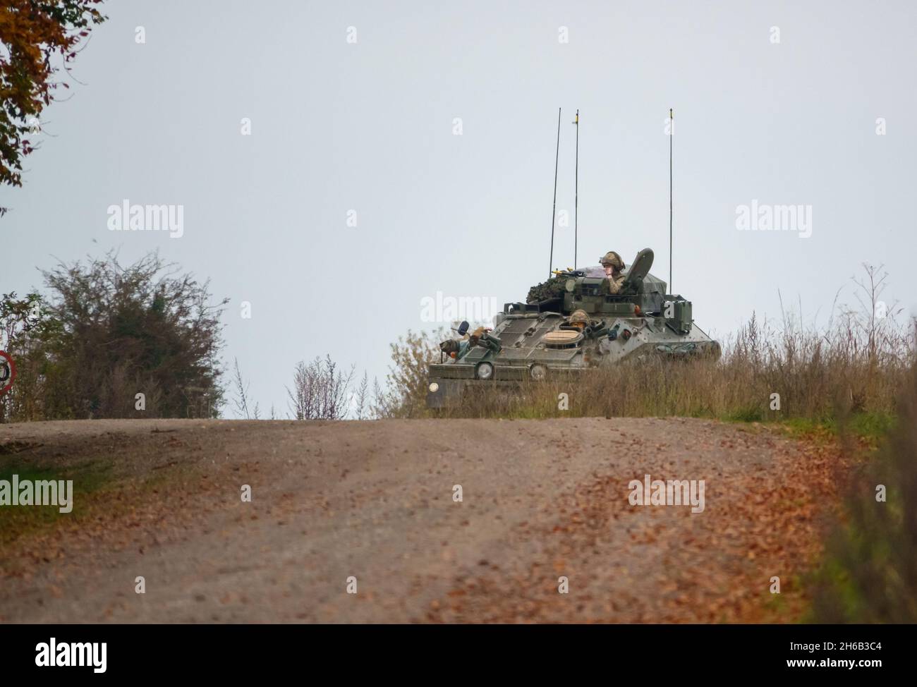 British army FV103 Spartan tracked armored reconnaissance vehicle in ...