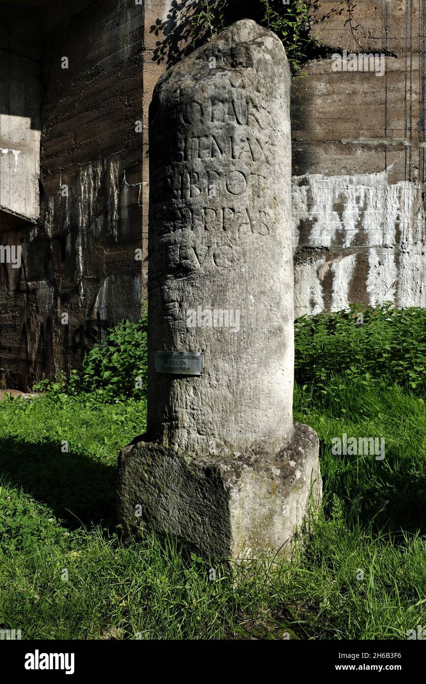 Milestone ancient roman stone hi-res stock photography and images - Alamy
