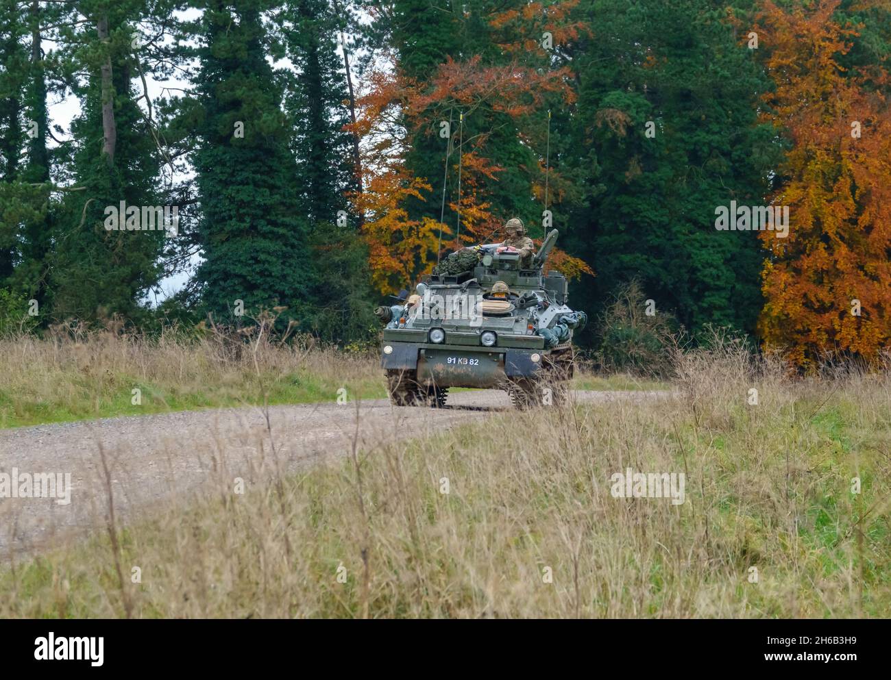 British army FV103 Spartan tracked armored reconnaissance vehicle in ...