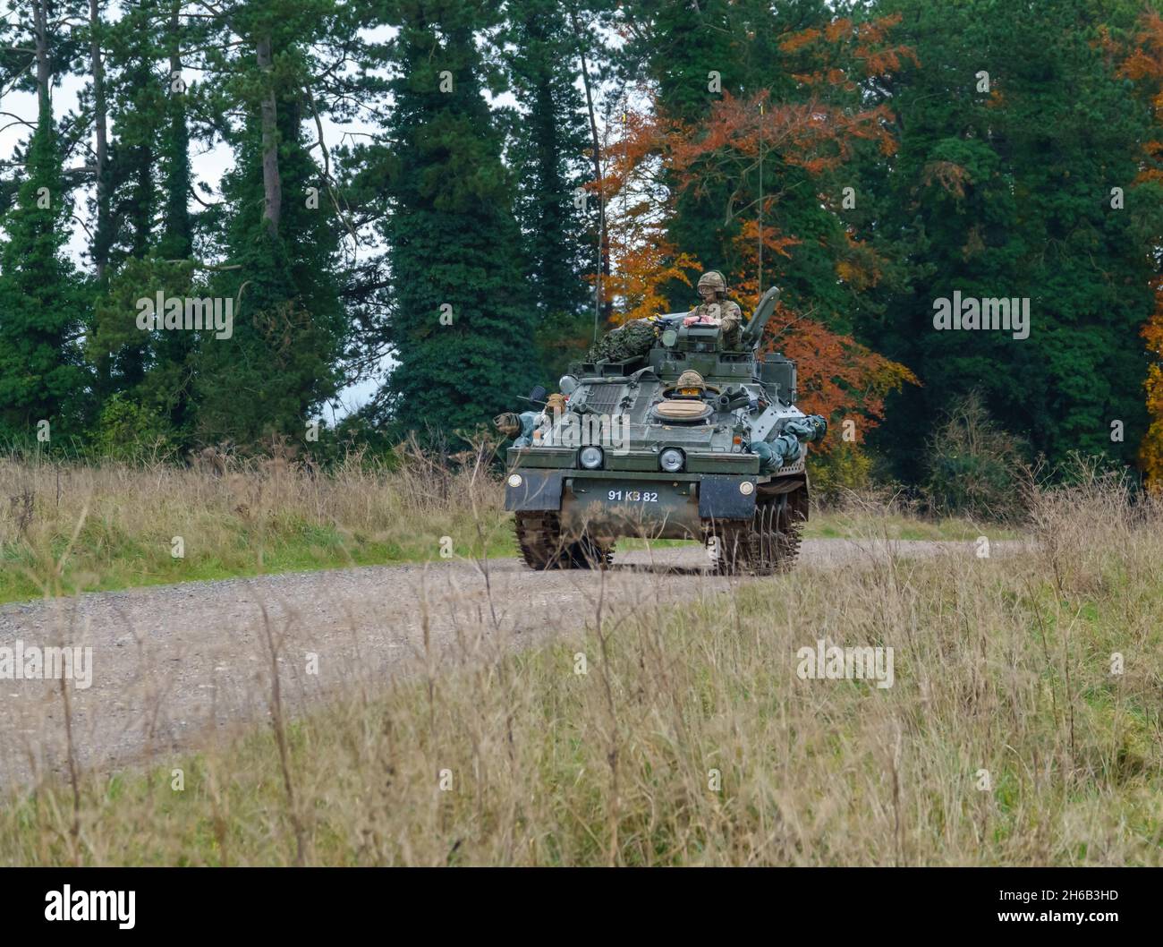 British army FV103 Spartan tracked armored reconnaissance vehicle in ...