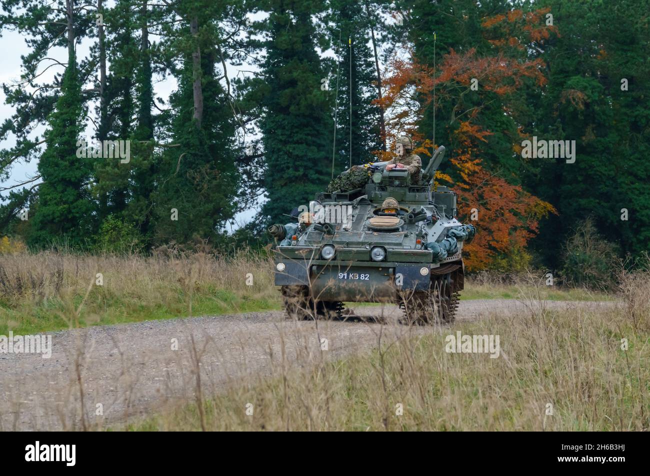 British army FV103 Spartan tracked armored reconnaissance vehicle in ...