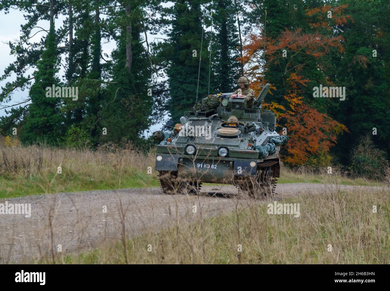 British army FV103 Spartan tracked armored reconnaissance vehicle in ...