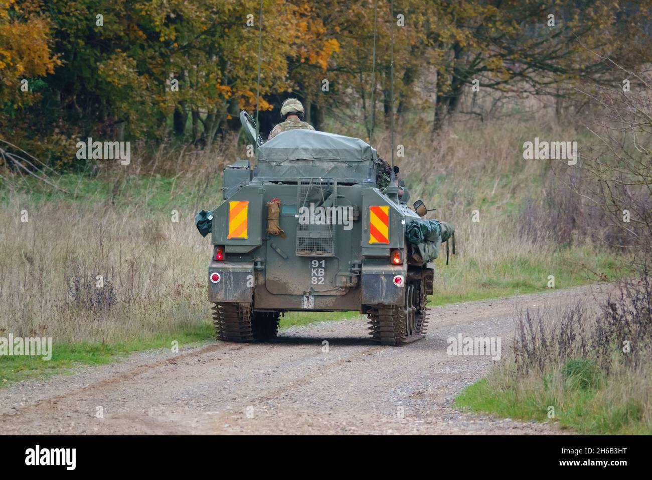British army FV103 Spartan tracked armored reconnaissance vehicle in ...