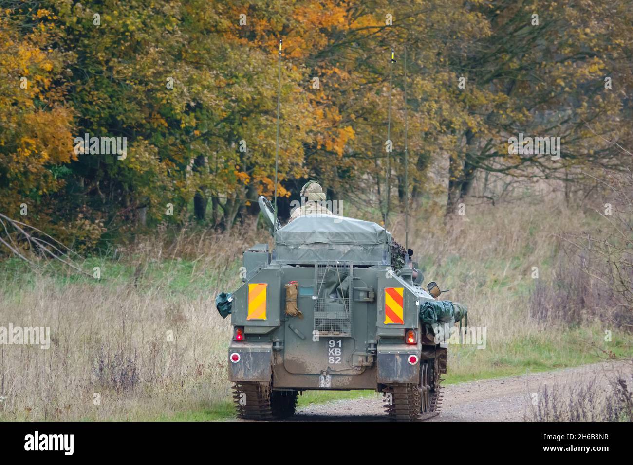 British army FV103 Spartan tracked armored reconnaissance vehicle in ...