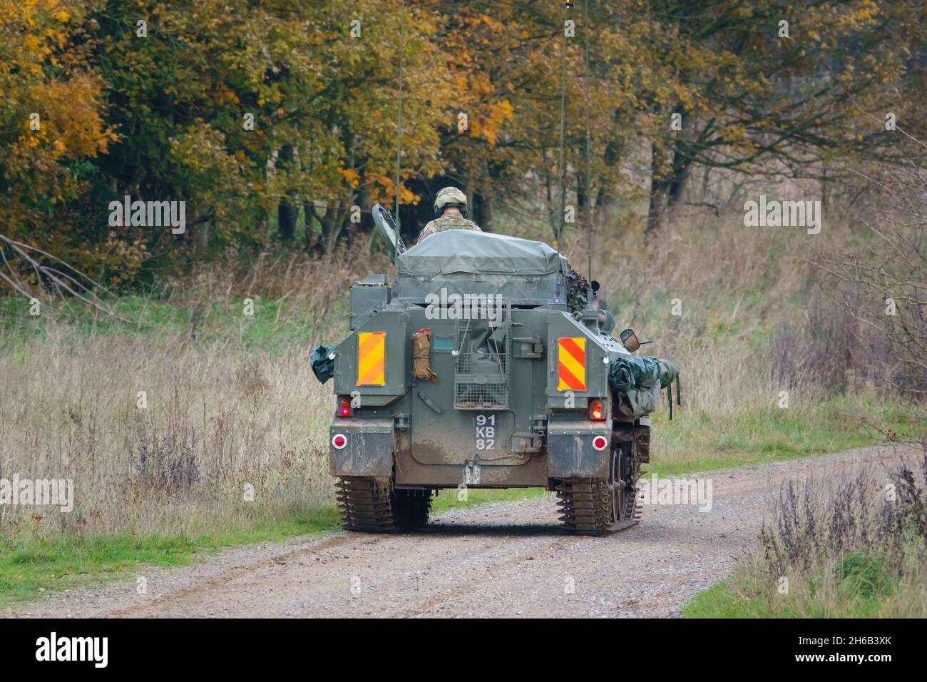 British army FV103 Spartan tracked armored reconnaissance vehicle in ...