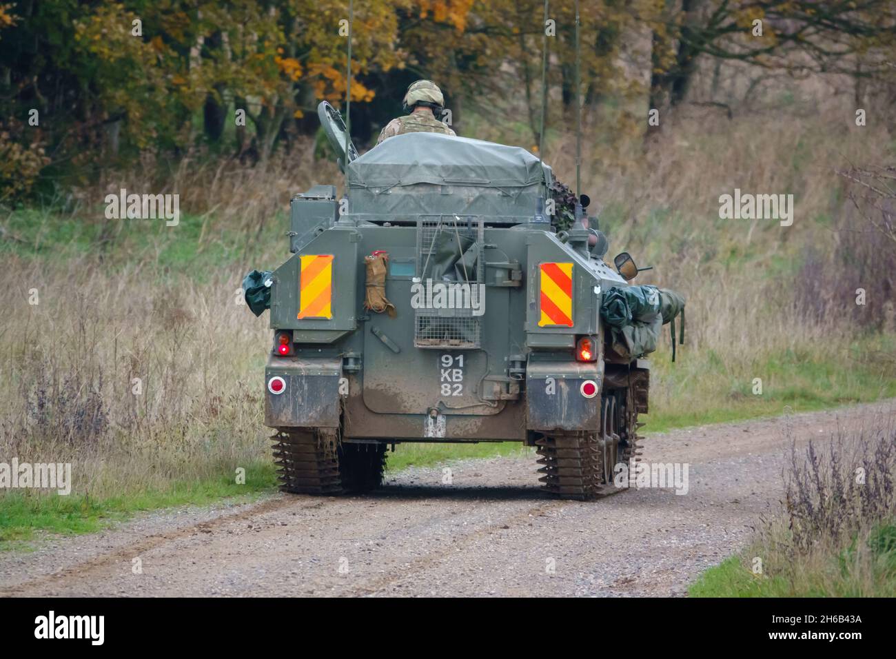 British army FV103 Spartan tracked armored reconnaissance vehicle in ...