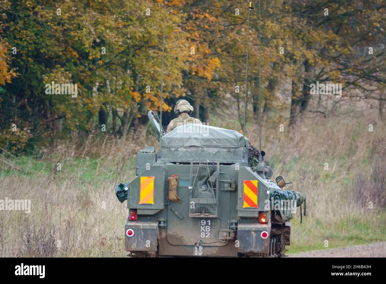 British army FV103 Spartan tracked armored reconnaissance vehicle in ...