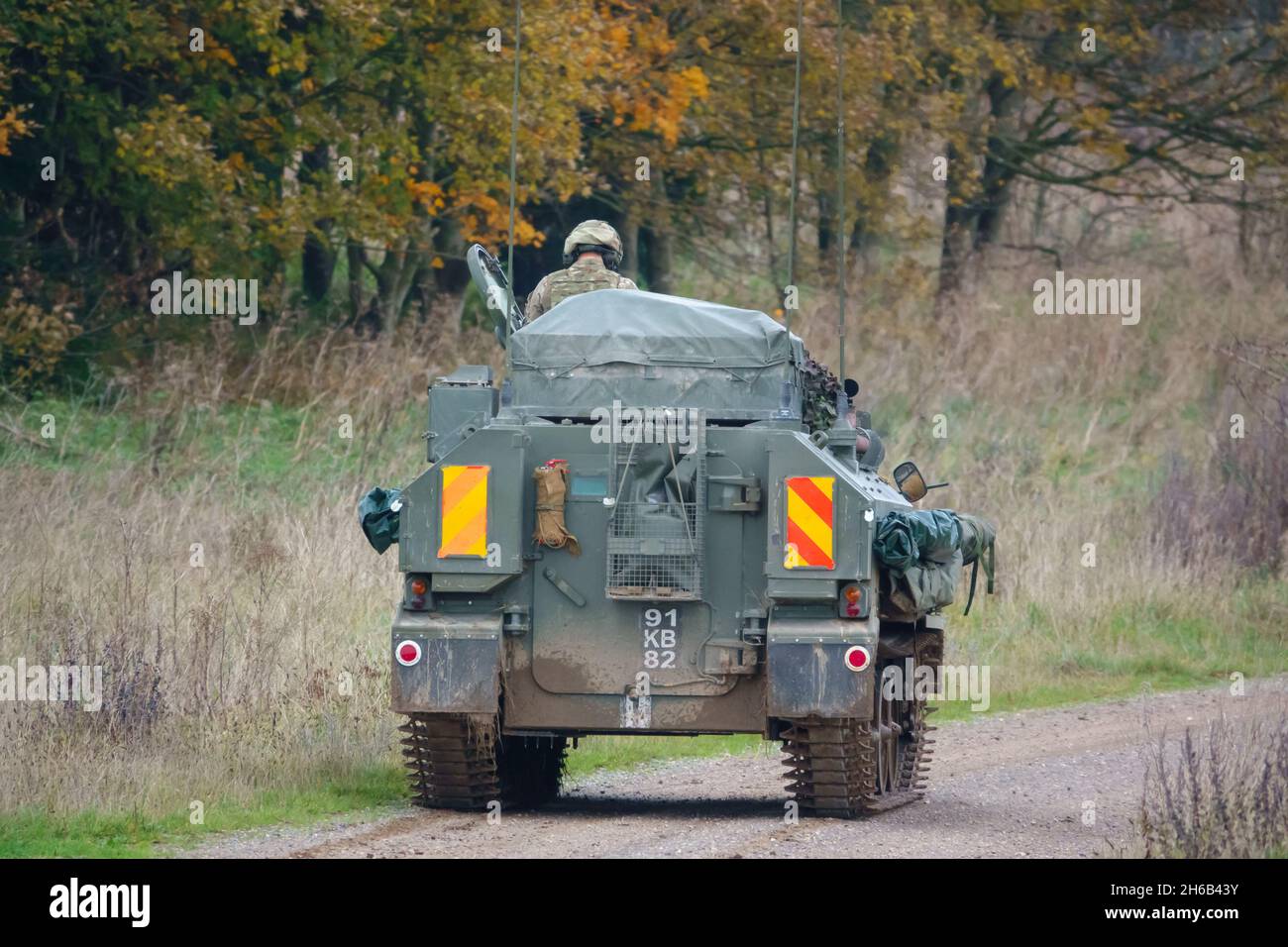 British army FV103 Spartan tracked armored reconnaissance vehicle in ...