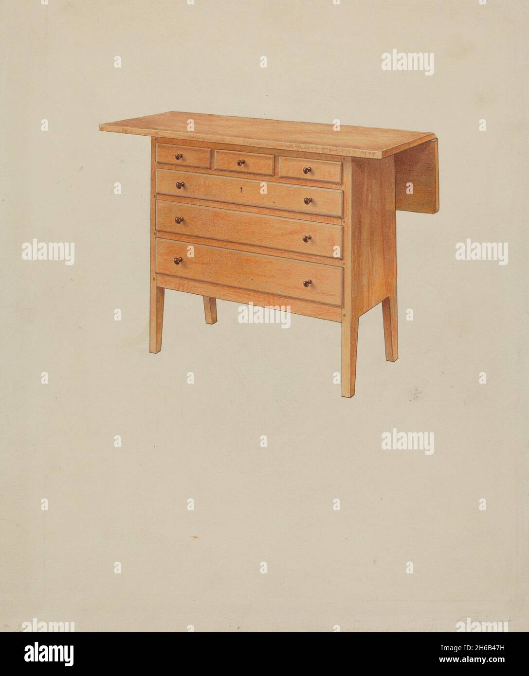 Shaker Sewing Table, 1935/1942 Stock Photo - Alamy