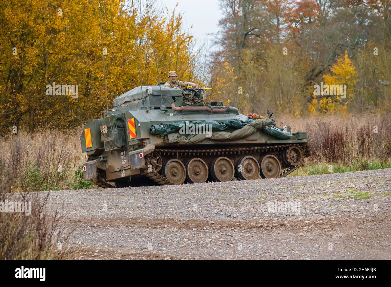 British army FV103 Spartan tracked armored reconnaissance vehicle in ...