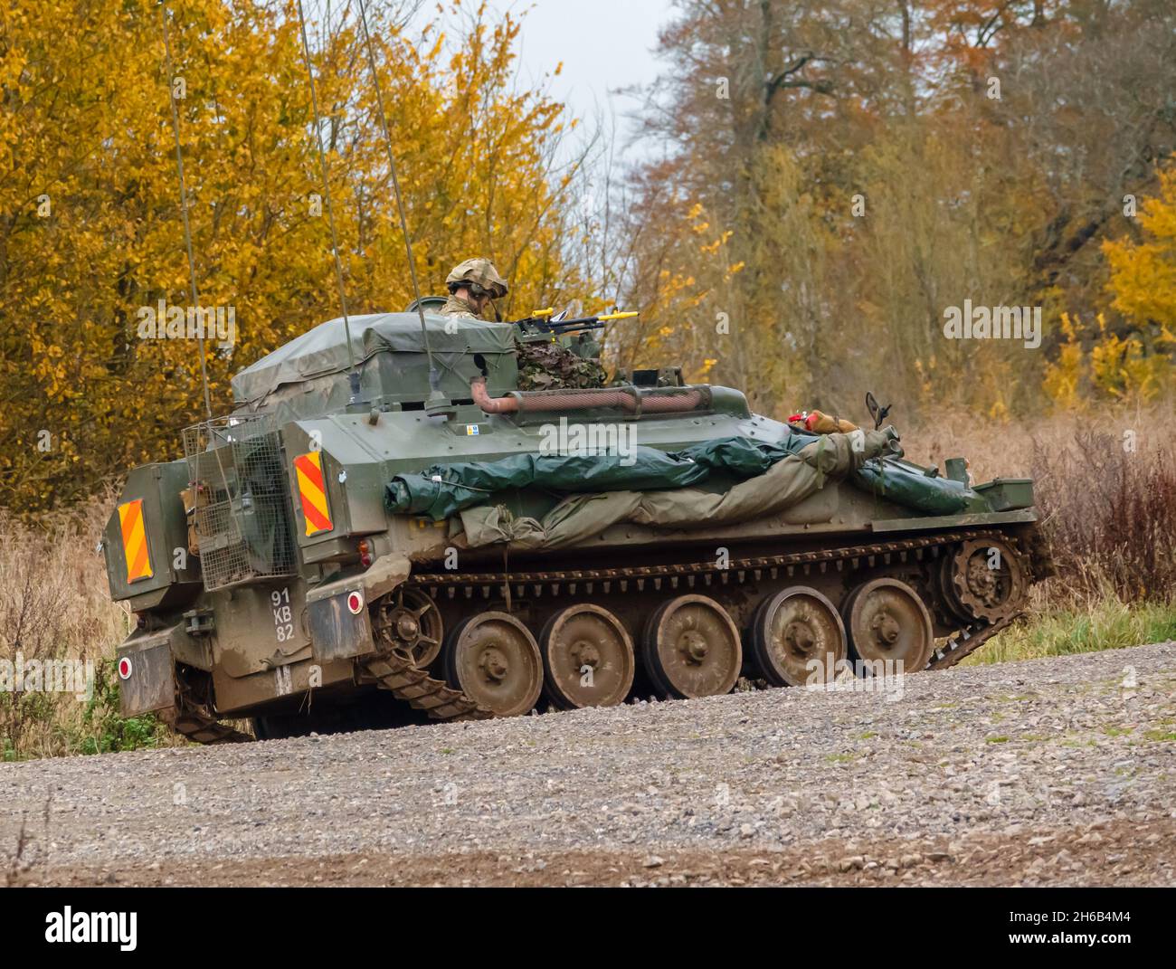 British army FV103 Spartan tracked armored reconnaissance vehicle in ...