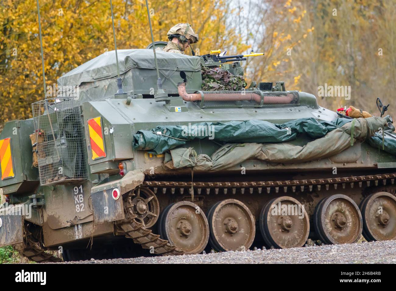 British army FV103 Spartan tracked armored reconnaissance vehicle in ...