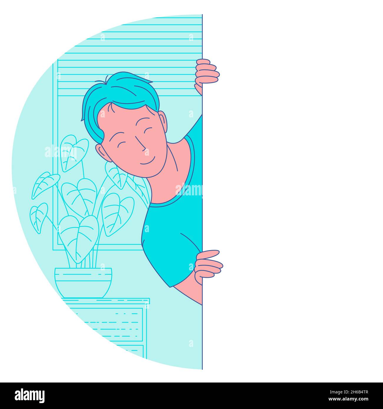 Hiding Behind Wall Clipart