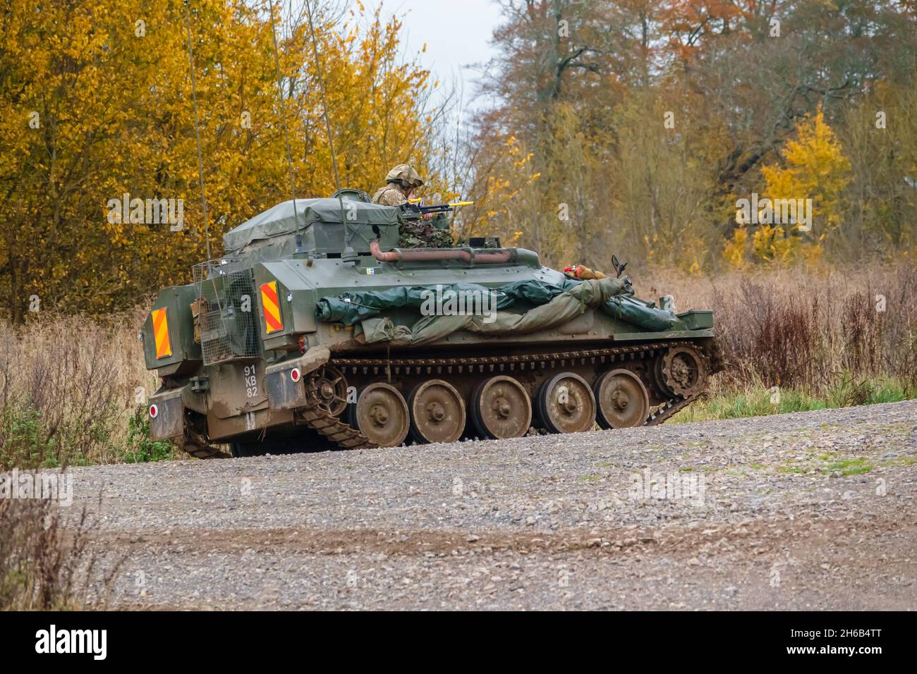 British army FV103 Spartan tracked armored reconnaissance vehicle in ...