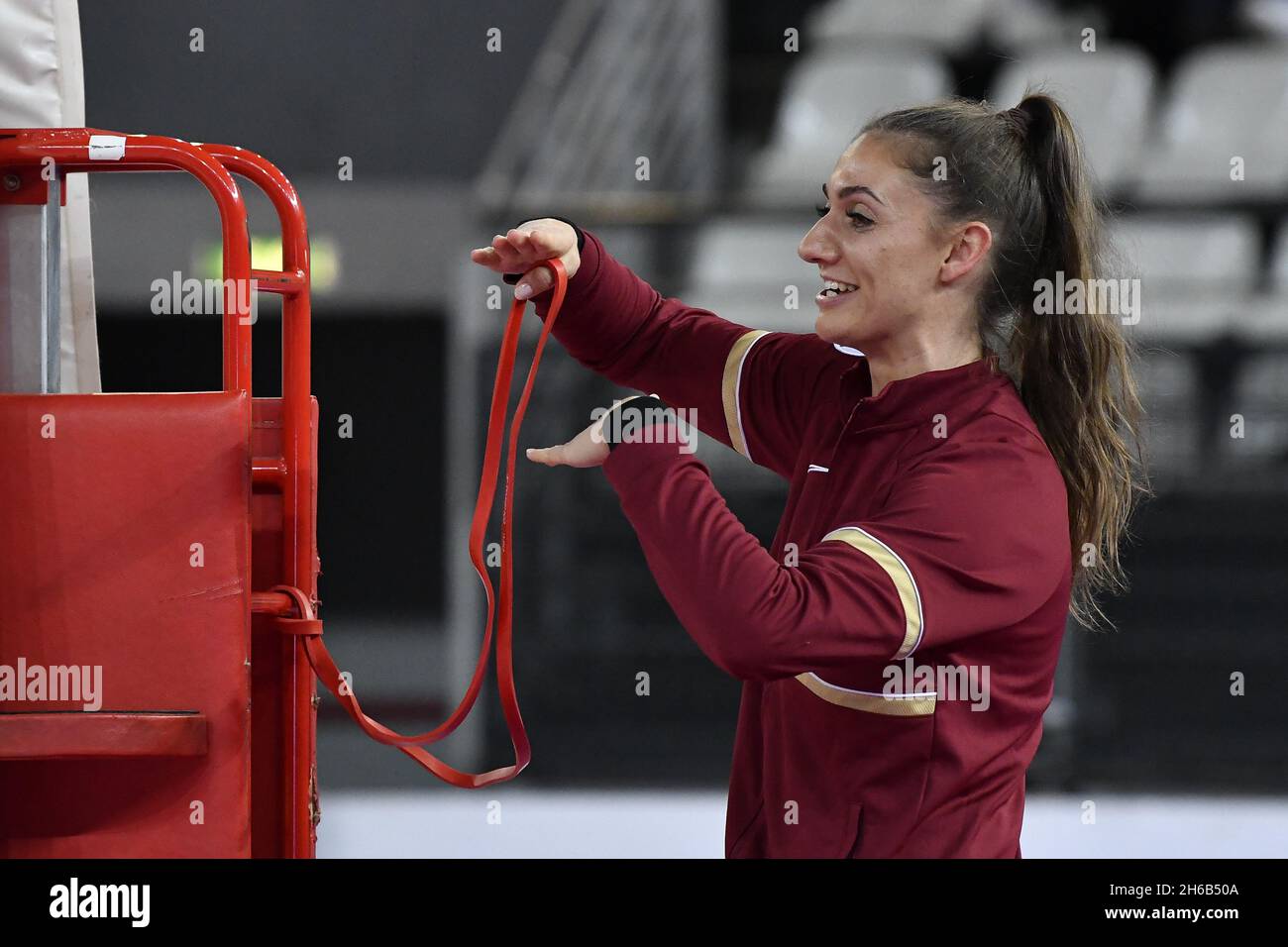 Rome, Italy. 14th Nov, 2021. Stigrot Lena of Acqua & Sapone Roma Volley ...