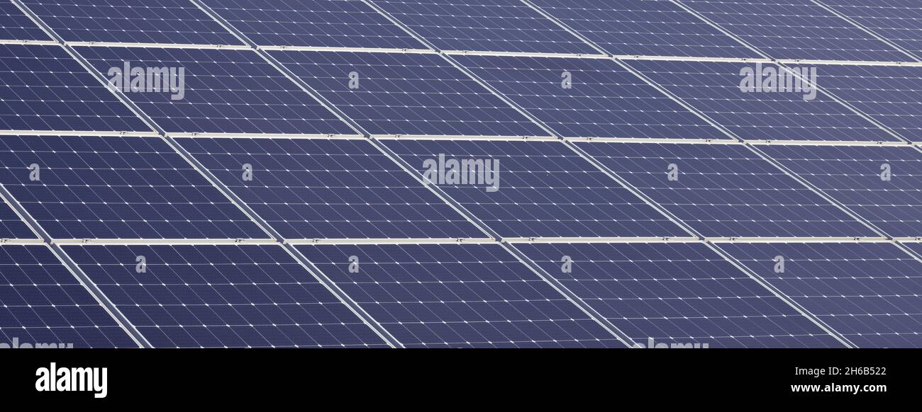 Panorama Solar Panels background for solar energy concept images Stock ...