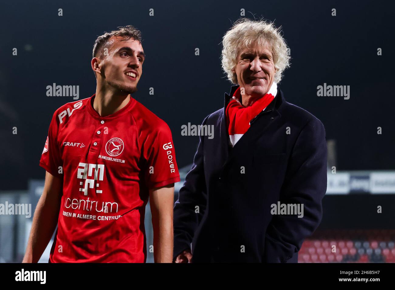 ROTTERDAM, NETHERLANDS - NOVEMBER 14: Lance Duijvestijn of Almere City ...