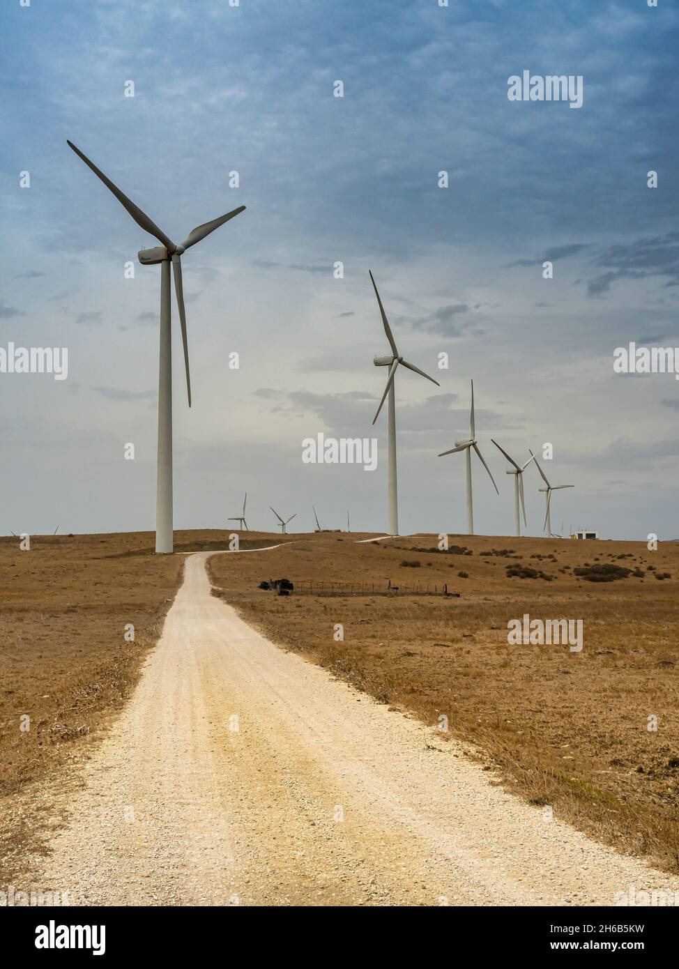 Electrical energy in nature. Clean energy concept. Wind energy and high ...