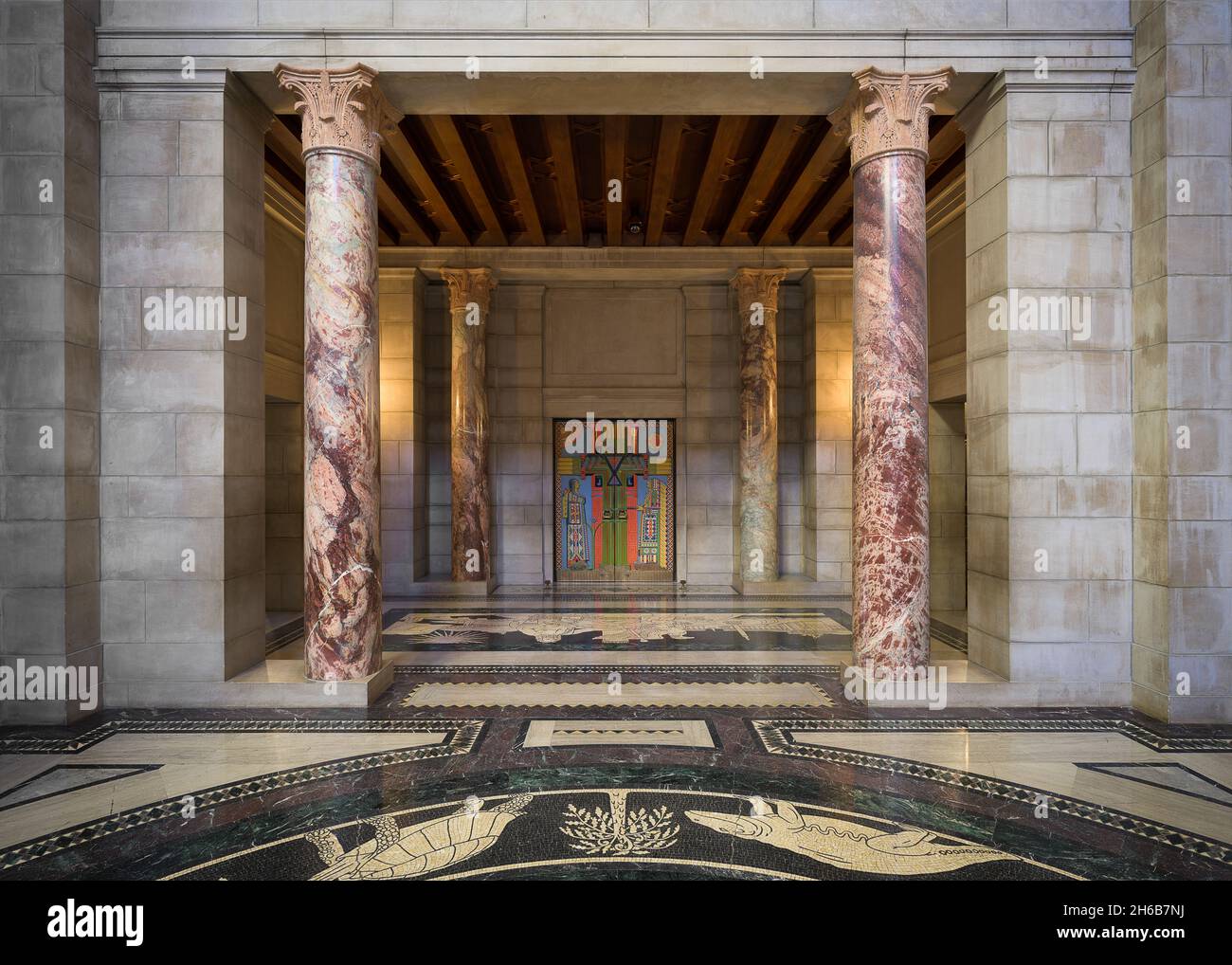Entrance to the old Senate Chamber in the Nebraska State Capitol ...
